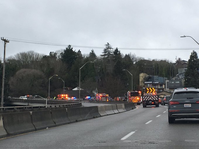West Seattle Blog… | UPDATE: Crash on westbound West Seattle Bridge