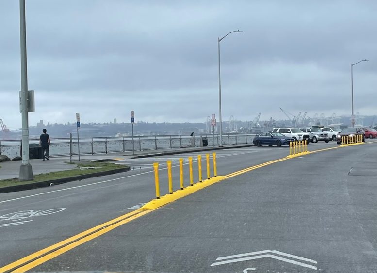 West Seattle Blog… | FOLLOWUP: Raised center divider installed along ...
