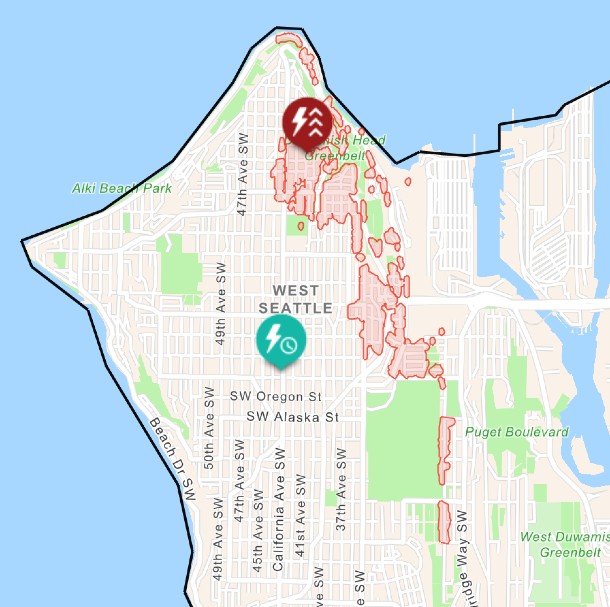 West Seattle Blog… | UPDATE: 3,300 customers in north/east West Seattle ...