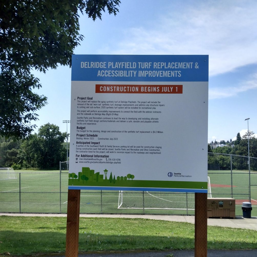 West Seattle Blog… | FOLLOWUP: Delridge Playfield turf project about to ...