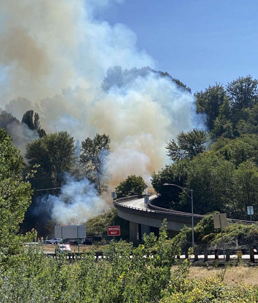 West Seattle Blog… | UPDATE: Fire closes ramp to Highway 509