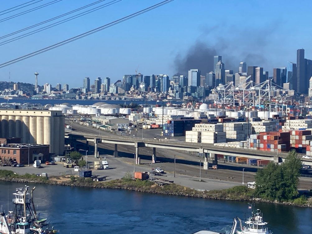 West Seattle Blog… | About the dark smoke visible from downtown