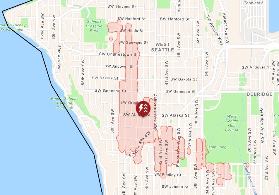 West Seattle Blog… | UPDATE: 4,700 lose power in West Seattle, third ...