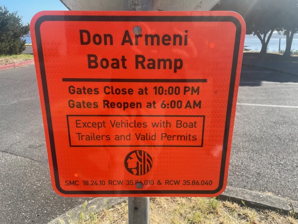 West Seattle Blog… | New signs at Don Armeni Boat Ramp