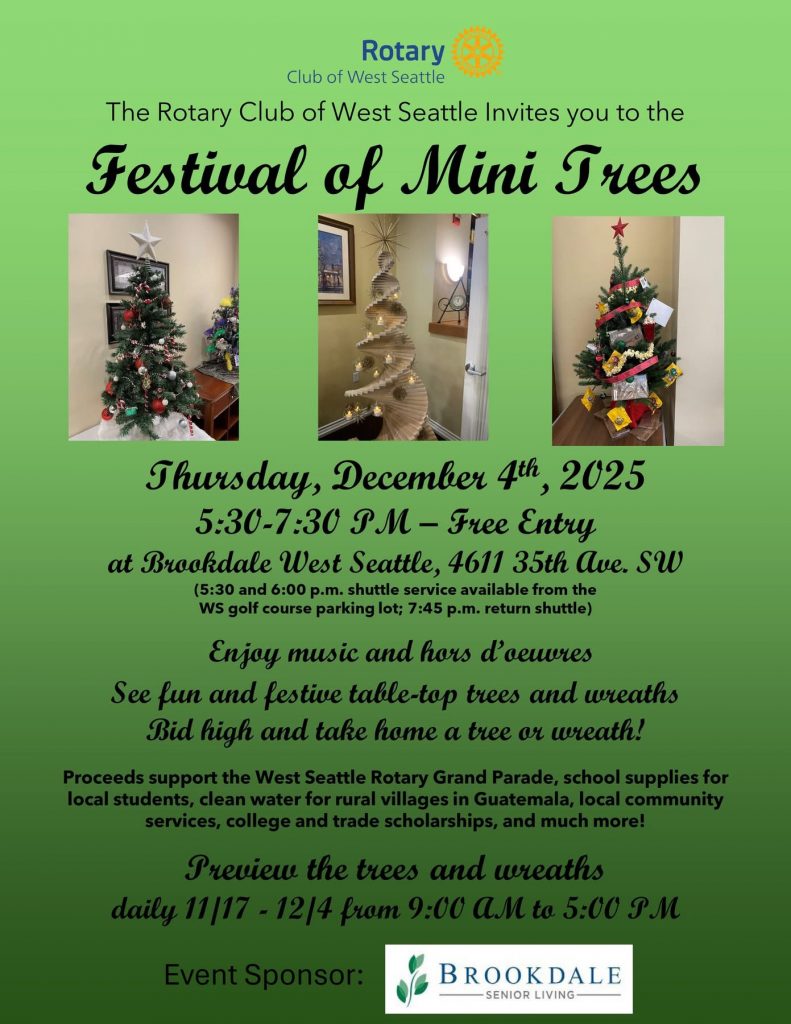 West Seattle Blog… | West Seattle Rotary Festival of Mini-Trees 2025