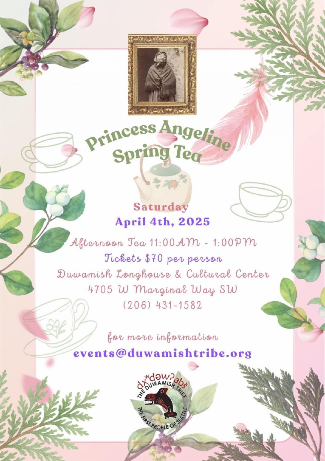 West Seattle Blog… | Princess Angeline Tea at Duwamish Longhouse