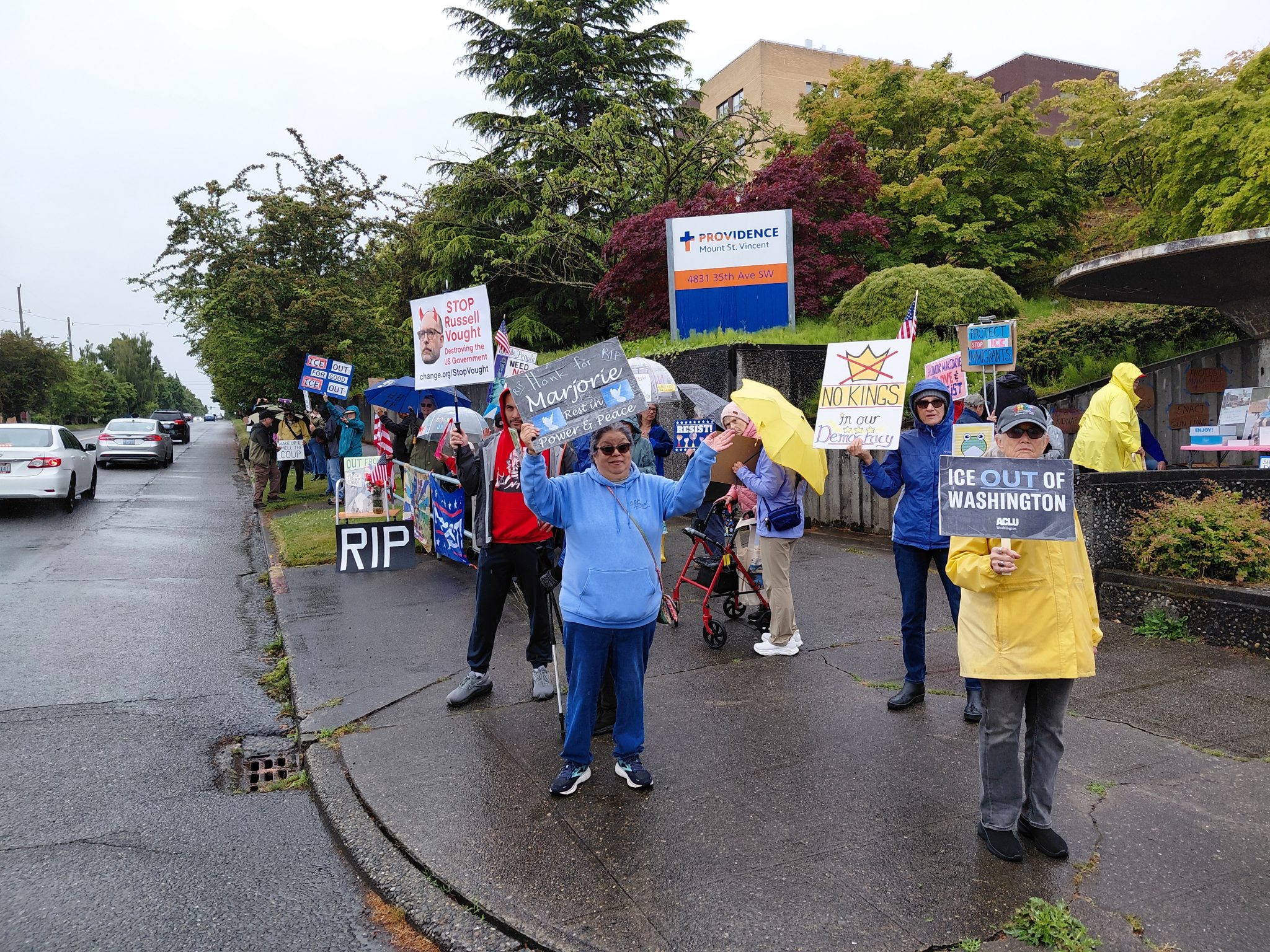 West Seattle Blog… | WEST SEATTLE SCENE: Protesting in memory of Marjorie